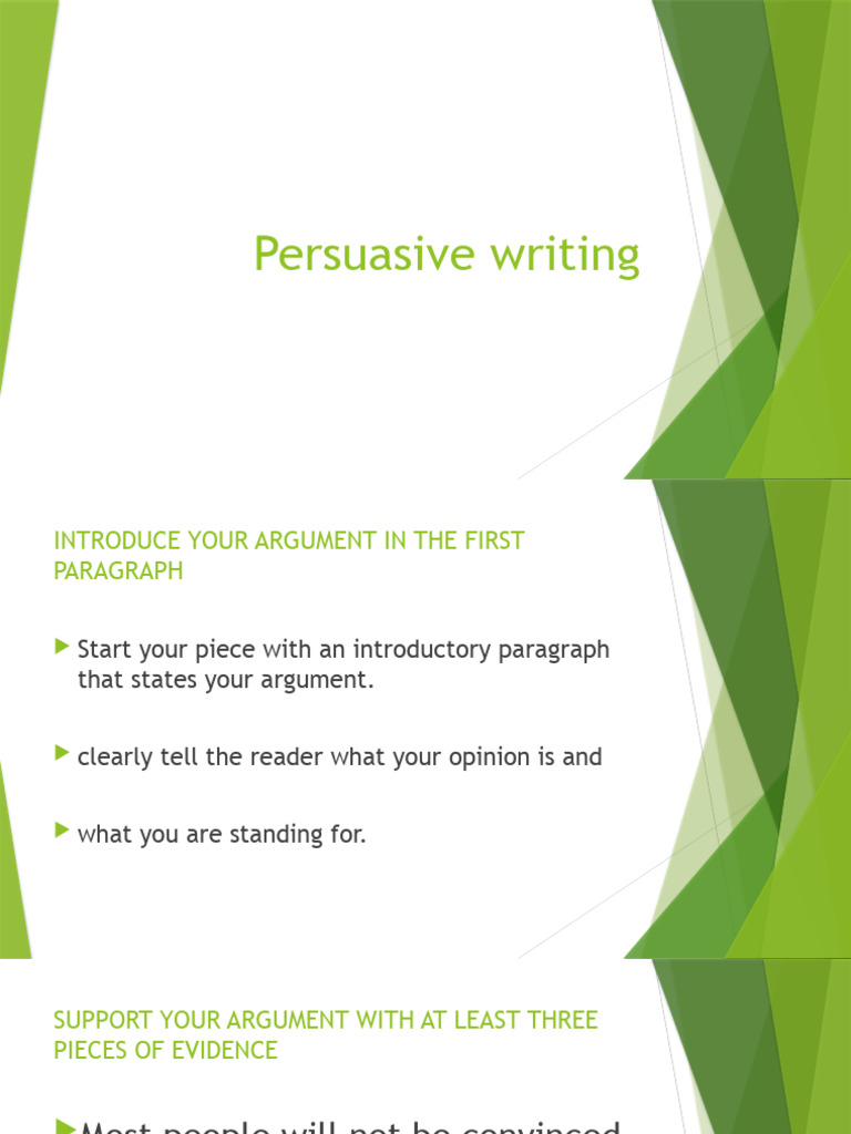 Persuasive Writing | PDF