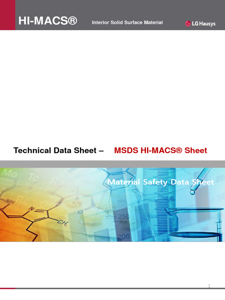 HI-MACS Material Safety Datasheet | PDF | Chemical Substances ...