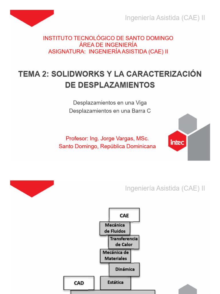 Desplazamientos en SolidWorks: Vigas y Barras | PDF | Vector Euclidiano ...