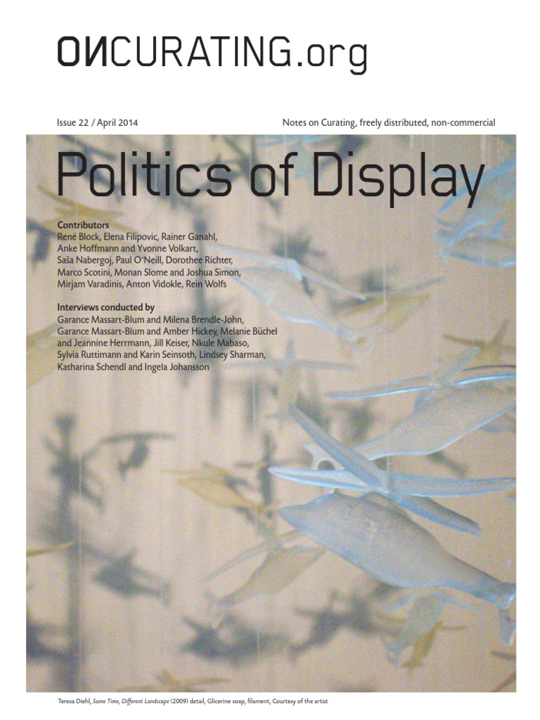 On Curating Issue 22 Politics of Display | PDF | Jacques Lacan | Curator