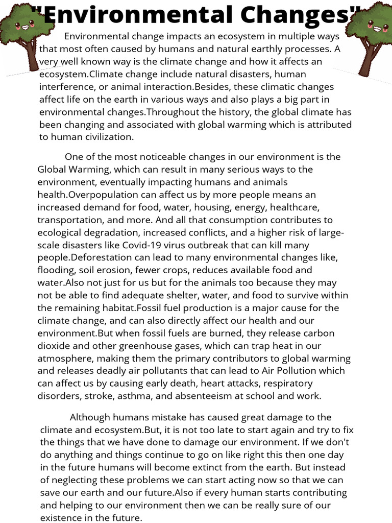 Environmental Changes | PDF