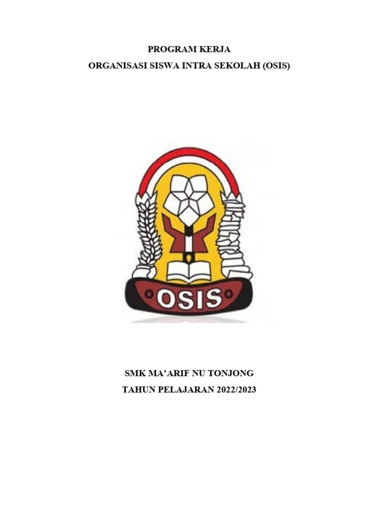 Program Kerja Osis | PDF | Karier & Perkembangan