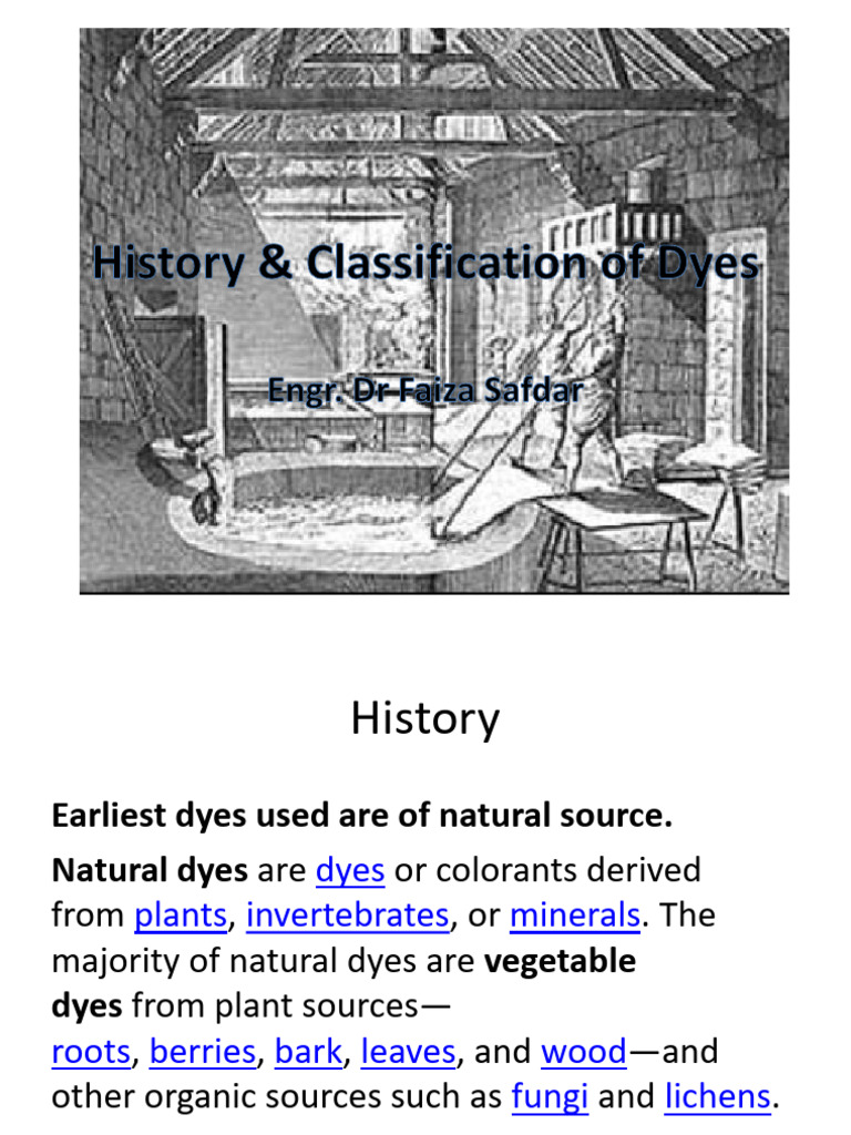 History and Classification of Dyes | PDF | Dye | Color