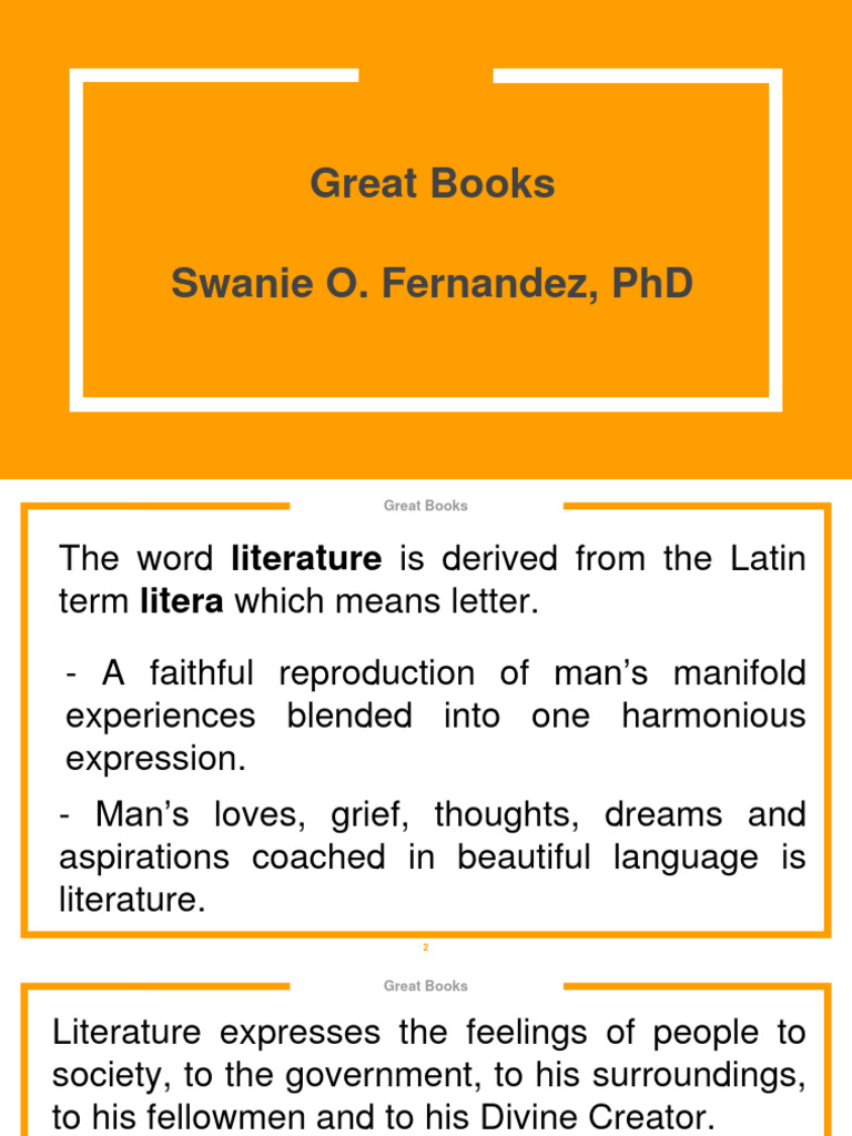 Great Books: Understanding Literature | PDF | Narrative