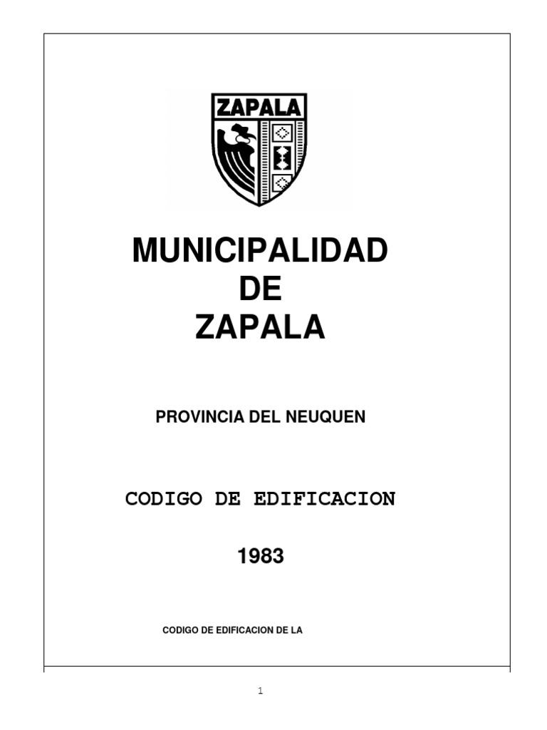 Codigo de Edificación Zapala | PDF | Multa (pena) | Ventilación (Arquitectura)