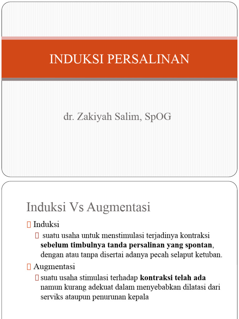 Induksi Dan Augmentasi Persalinan | PDF | Kesehatan Holistik