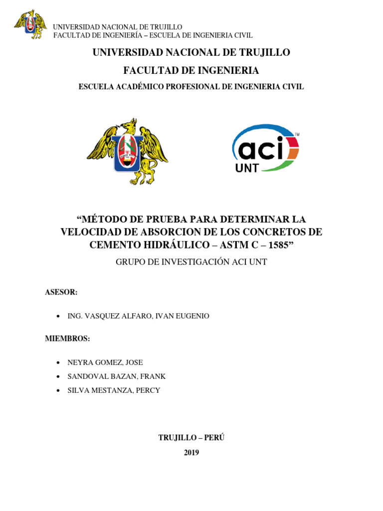 Manual ASTM C - 1585 | PDF | Hormigón | Ingeniería