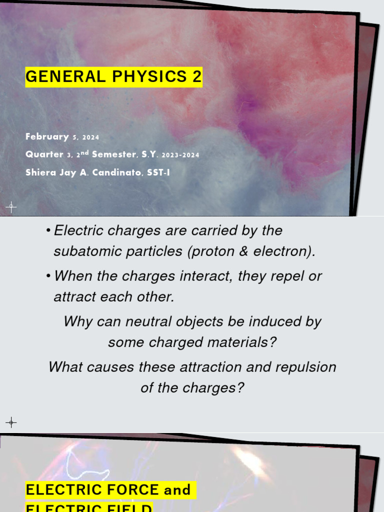 Electric Force and Fields | PDF