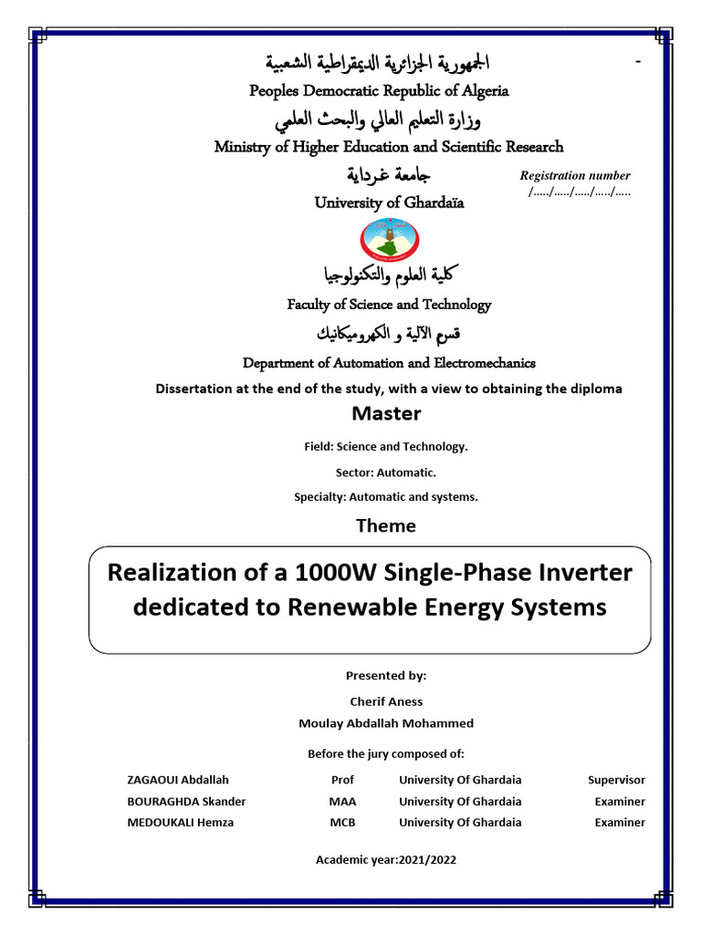 Realization of Inverter Single Phase of 1K Watt VF02 FINAL | PDF ...
