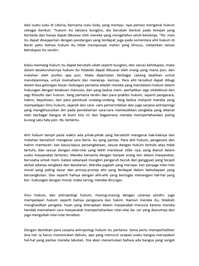 Antrop Hukum Bab 1 | PDF