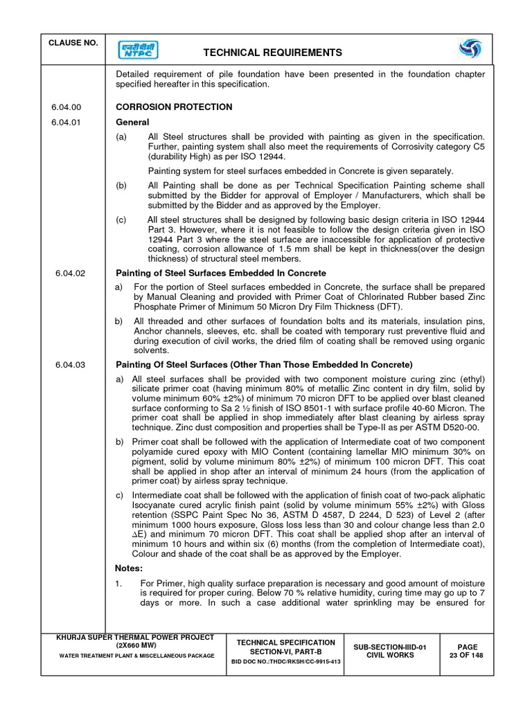 Steel Structure Painting Specifications | PDF | Paint | Corrosion