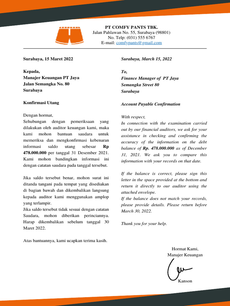 Confirmation AP | PDF