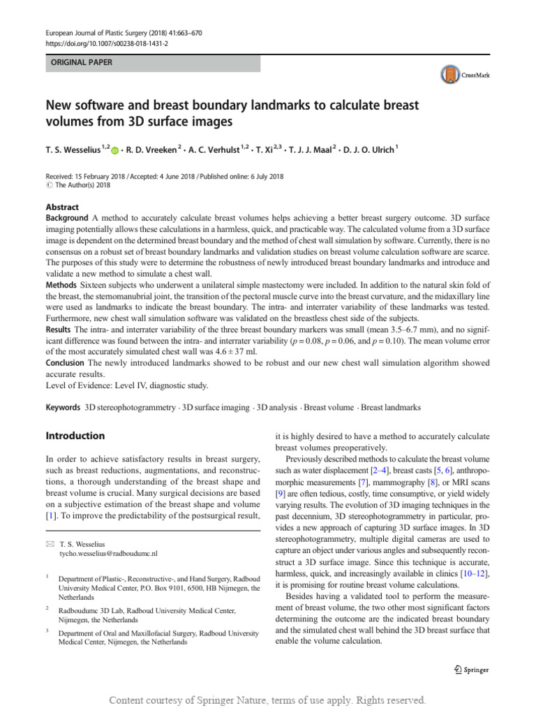 New Software And Breast Boundary Landmarks To Calc Pdf Breast Cancer Breast