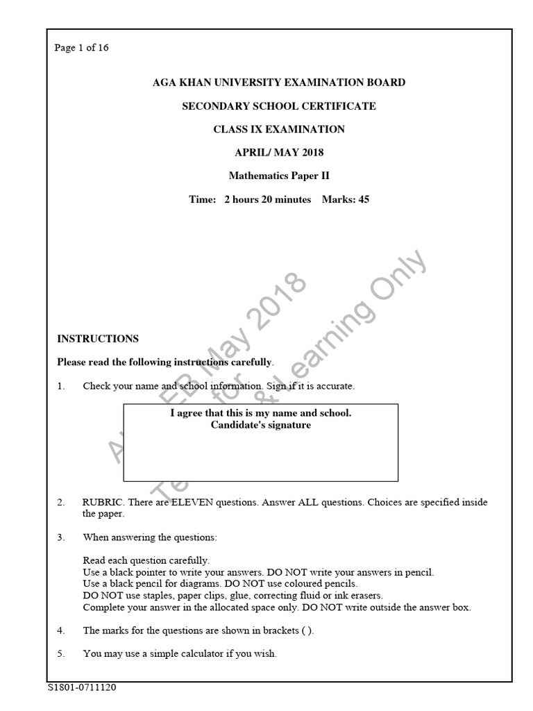 Mathematics SSC 1 Paper II | PDF | Geometry | Mathematical Objects