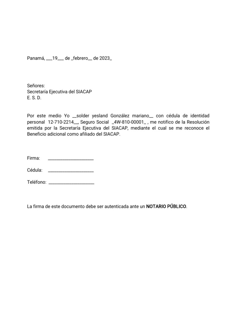 Modelo de Poder Notariado | PDF