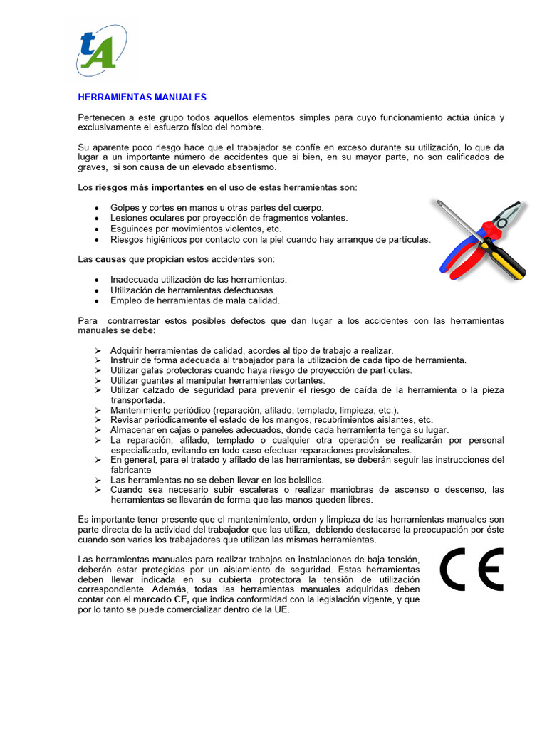 Herramientas Manuales | PDF
