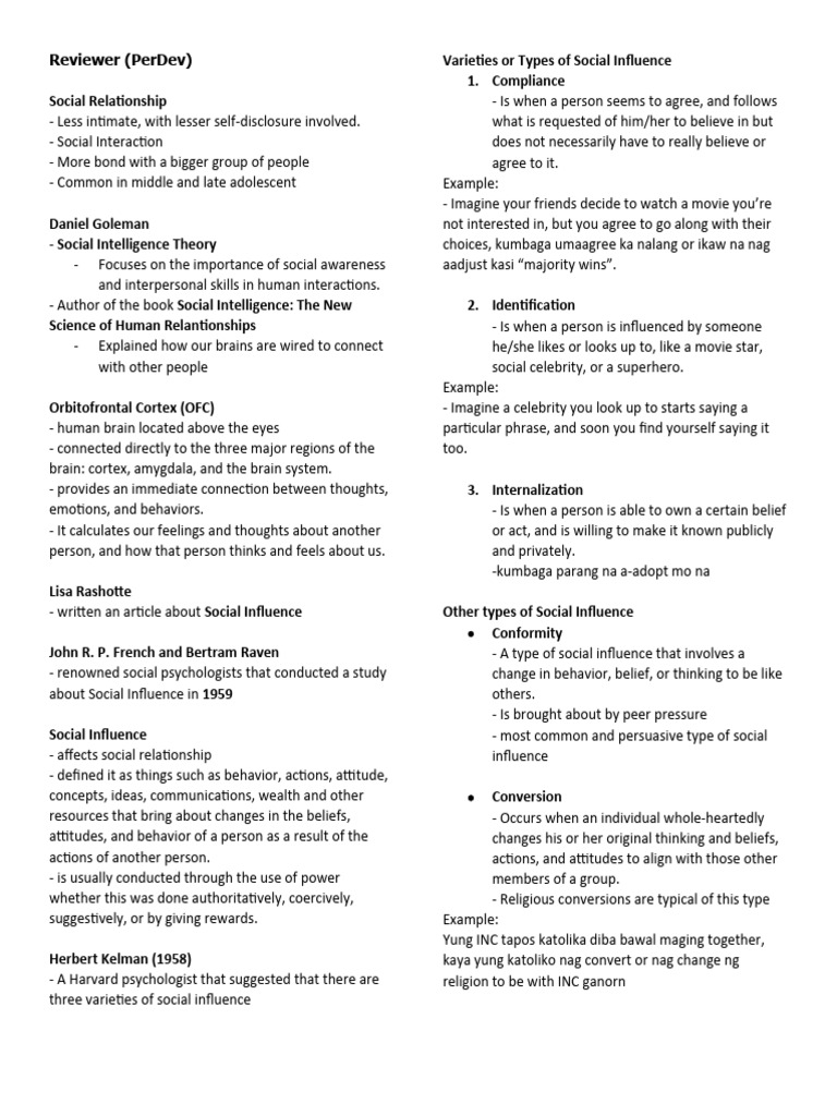 Reviewer Sa PERDEV Chapter 11 | PDF | Leadership | Attitude (Psychology)