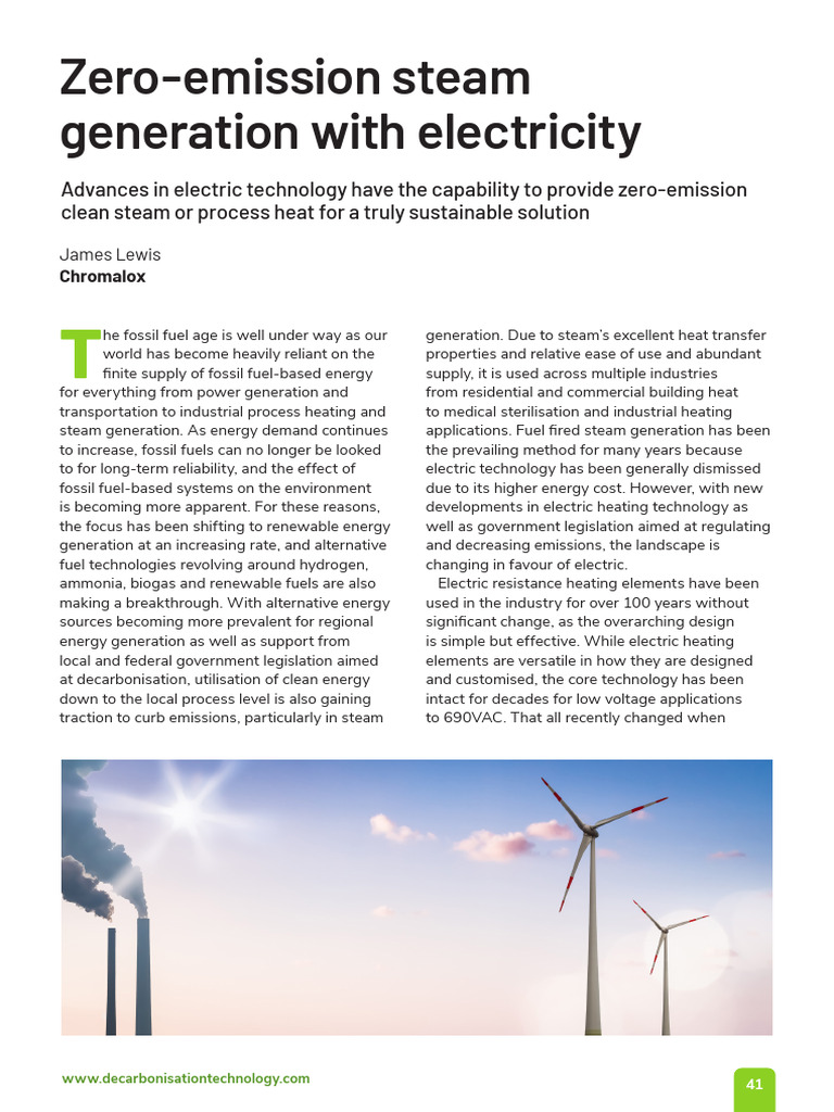 24 Zero Emission Steam Generation With eGBPectricity | PDF | Electricity Generation | Boiler