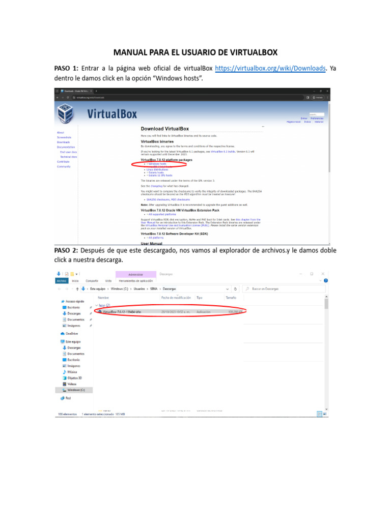 Manual para El Usuario de Virtualbox | PDF | Máquina virtual | Archivo de computadora