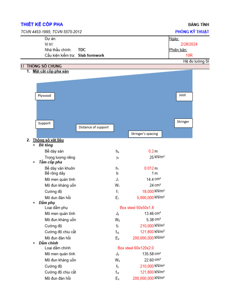 3.2 Report - Formwork Calculation - Wall | PDF
