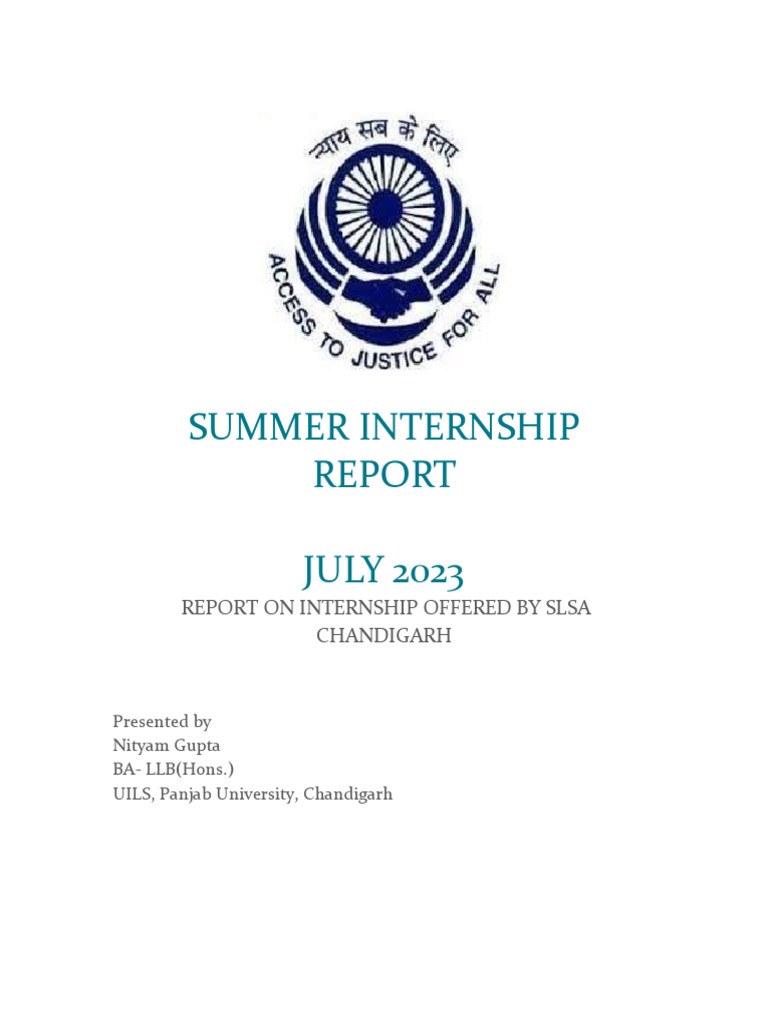 Summer Internship Report | PDF