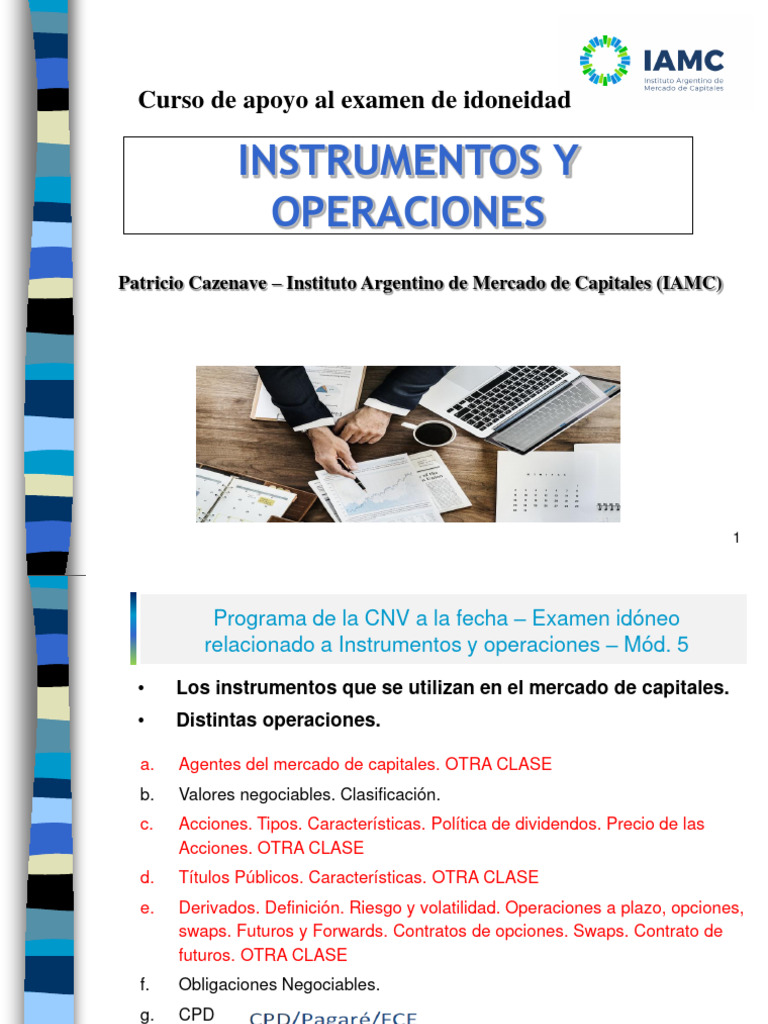 Presentaci N Instrumentos y Operaciones | PDF