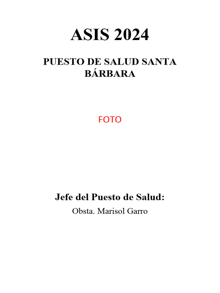 Asis 2024 - Esquema | Descargar gratis PDF | Ciencias de la Salud | Salud pública