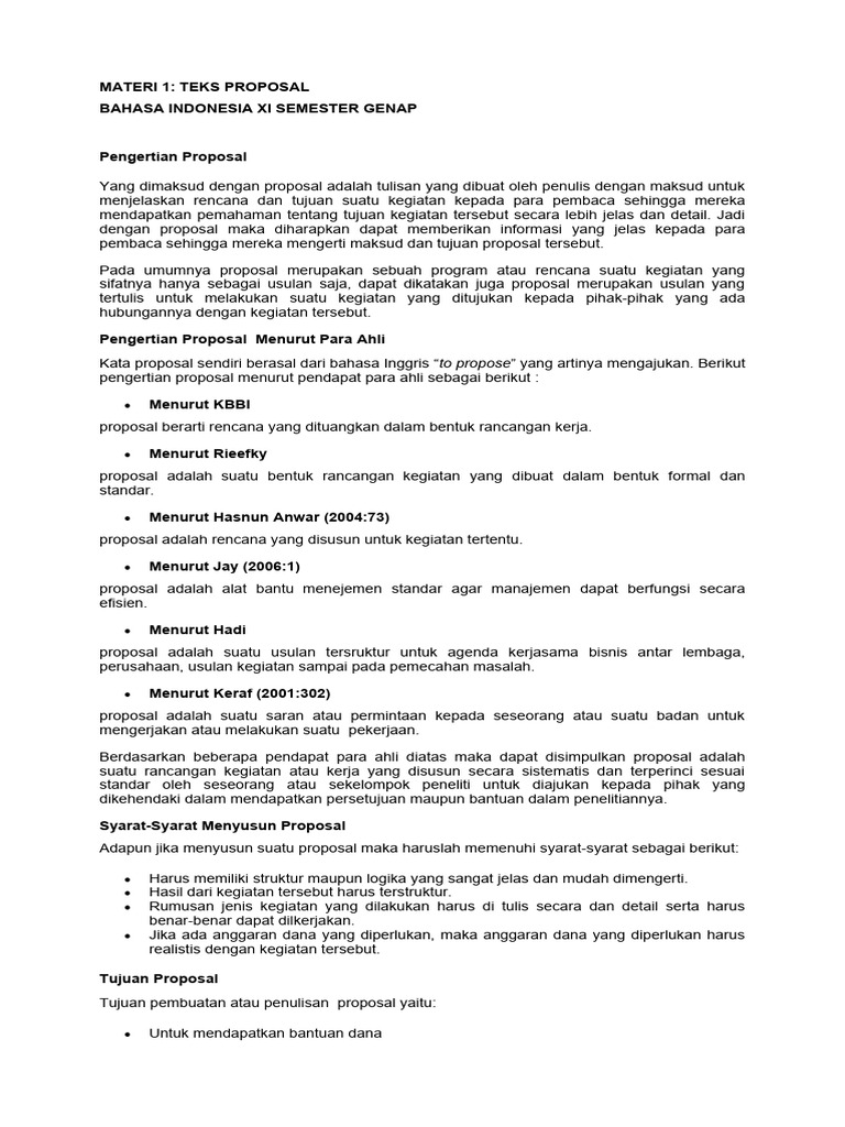 Materi 1 Teks Proposal | PDF