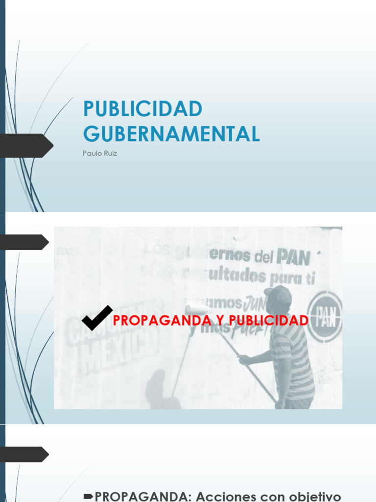 Publicidad Gubernamental | PDF | Publicidad | Propaganda