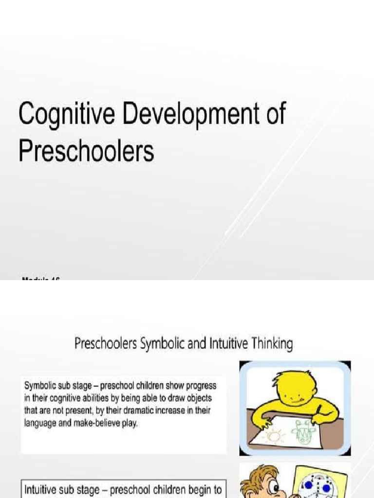 Cognitive Development of Preschoolers | PDF