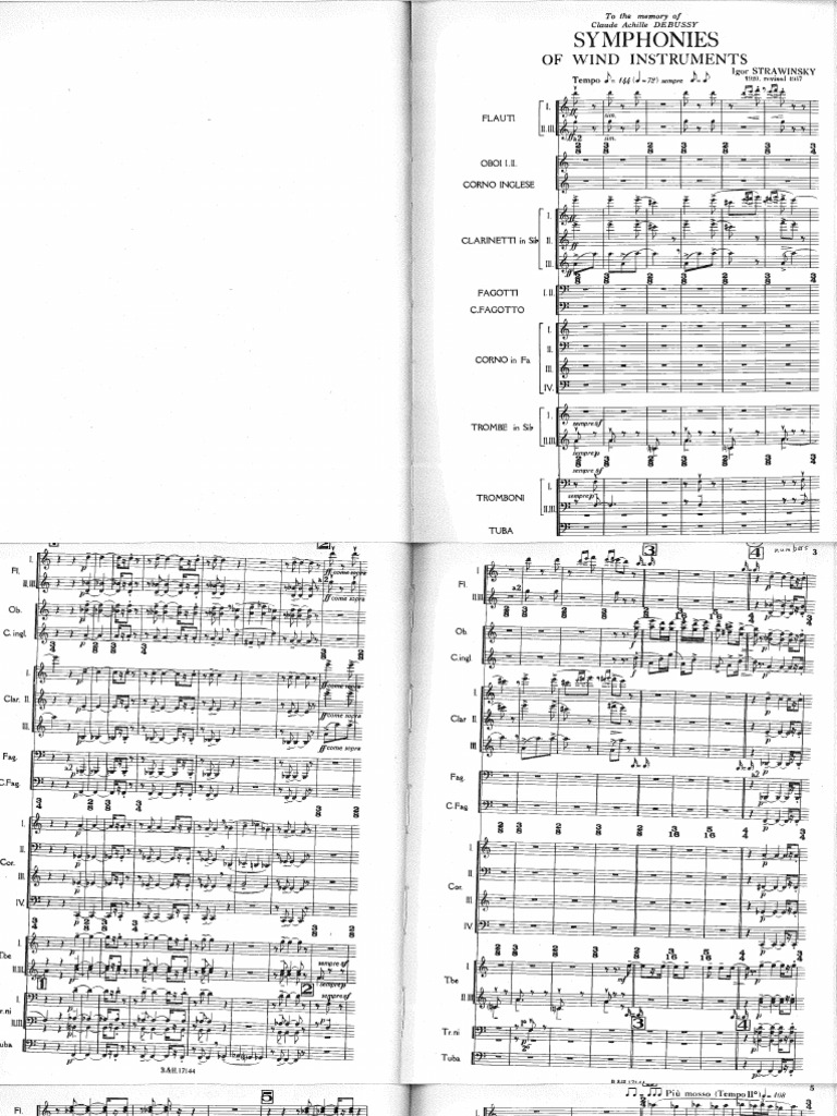 Stravinsky Symphonies of Wind Inst 1947 | PDF