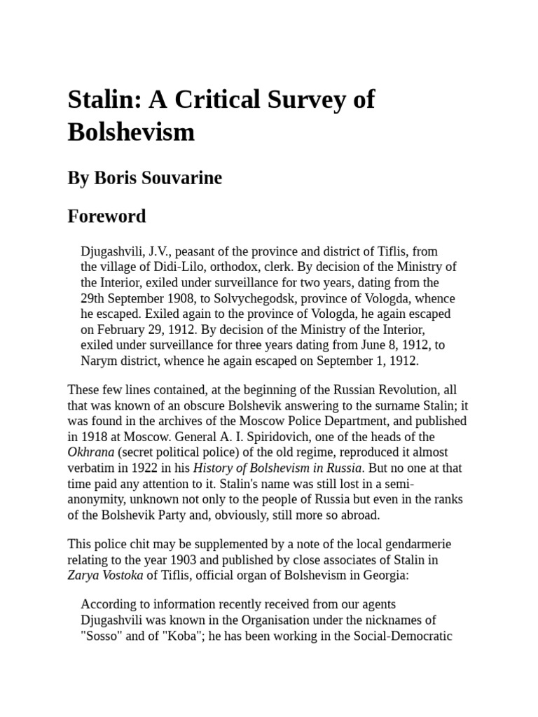 Stalin's Early Life and Political Rise | PDF | Vladimir Lenin | Joseph ...