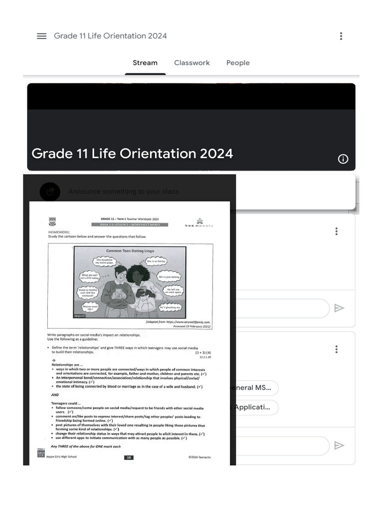 Grade 11 Life Orientation 2024 | PDF