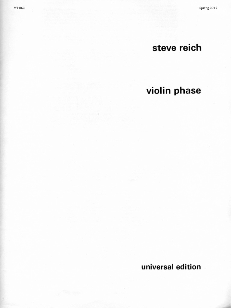 Reich Violin Phase | PDF