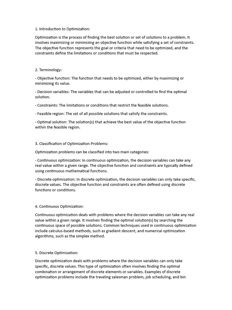 Op Tim Ization | PDF | Mathematical Optimization | Combinatorial Optimization