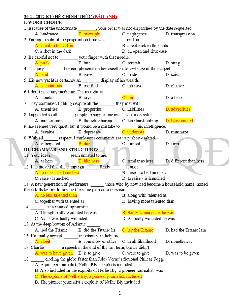 2017 K10 Official Exam Review | PDF | Social Science