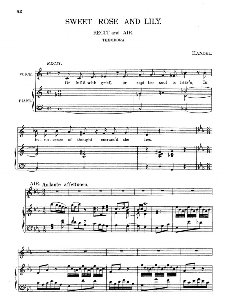 Handel - Sweet Rose and Lily | PDF