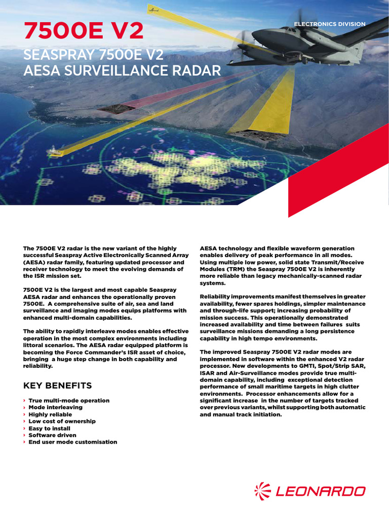 Seaspray 7500E LQ mm07777 | PDF | Radar | Information And ...