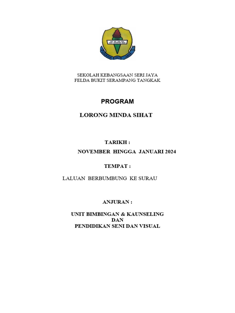 Kertas Kerja Minda Sihat | PDF