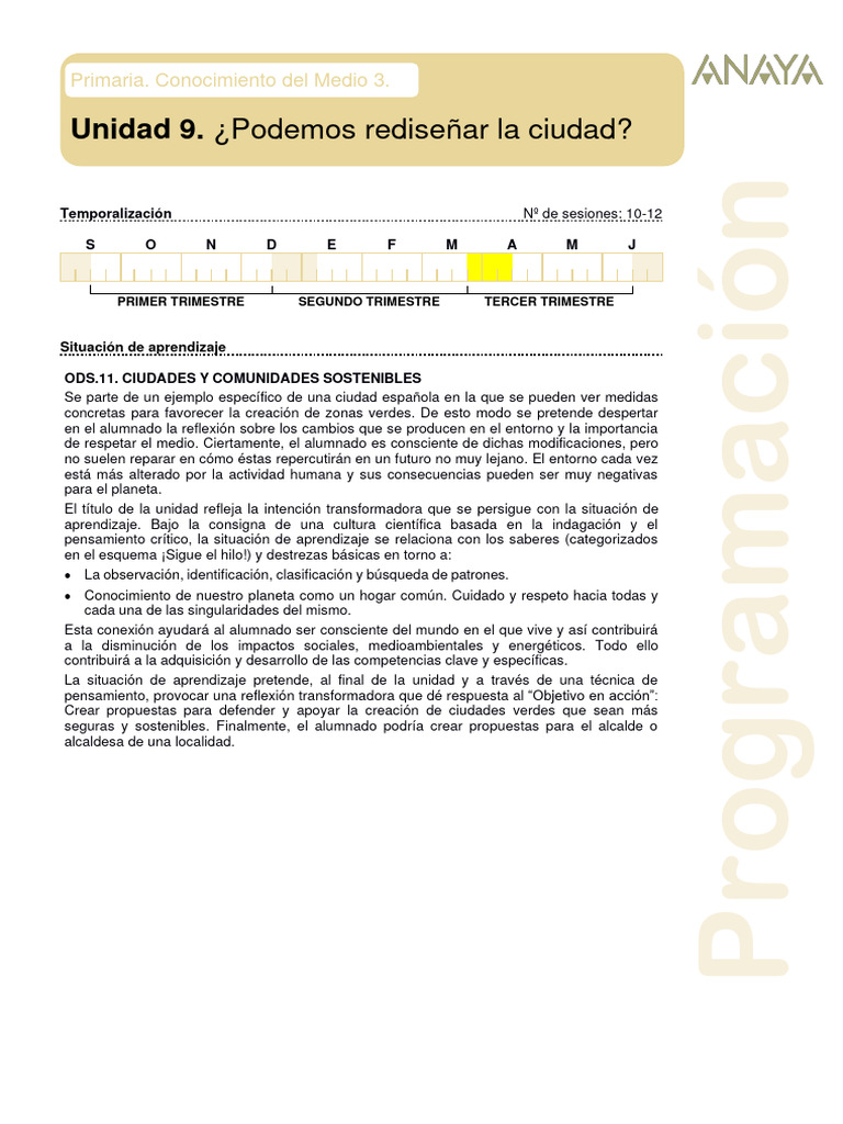 CMedio3p U09 | PDF | Evaluación | Aprendizaje