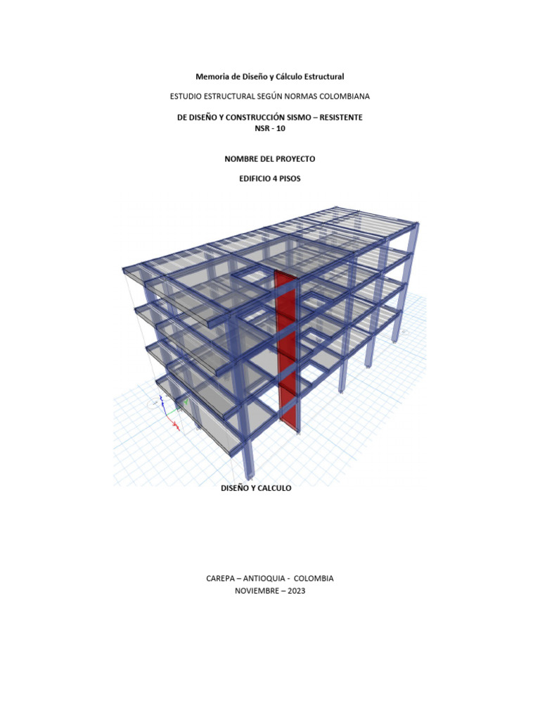 Memoria Edif. 4 Pisos | PDF | Fundación (Ingeniería) | Viga (Estructura)