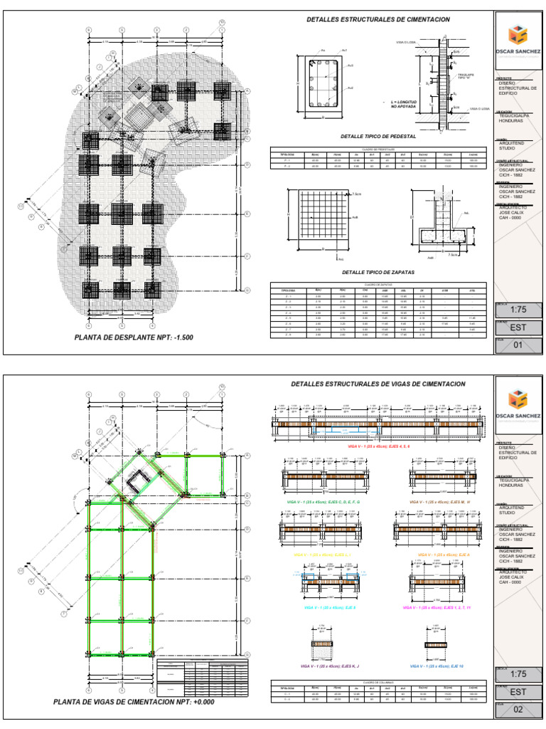 Detalles Estructurales de Cimentación | PDF