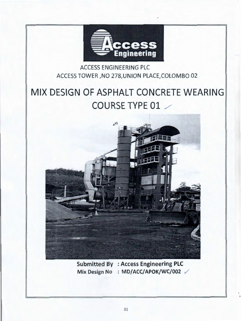 Mix Design For Wearing Course | PDF | Materials | Physical Sciences