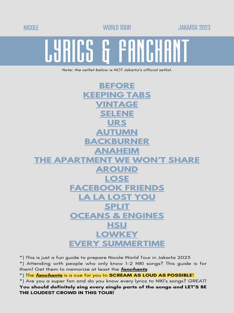Lyrics & Fanchants | PDF | Song Structure