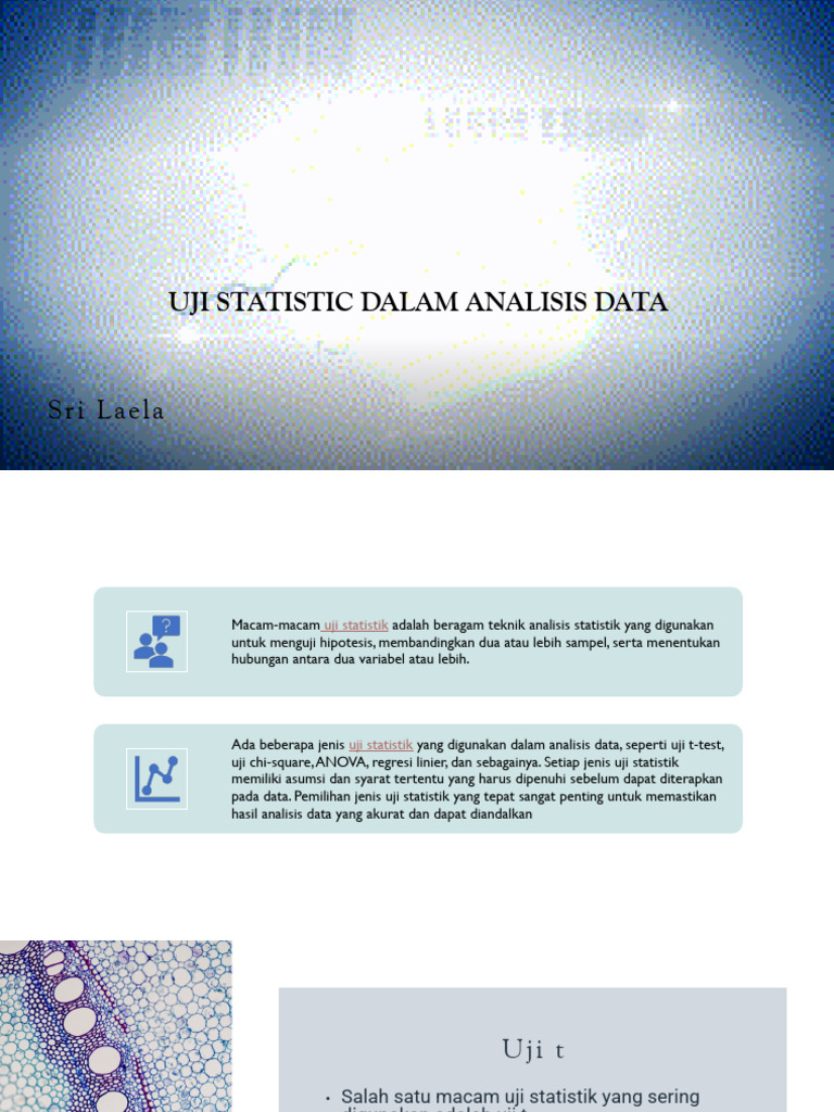Jenis Uji Statistik untuk Analisis Data | PDF | Metode & Bahan Ajar ...