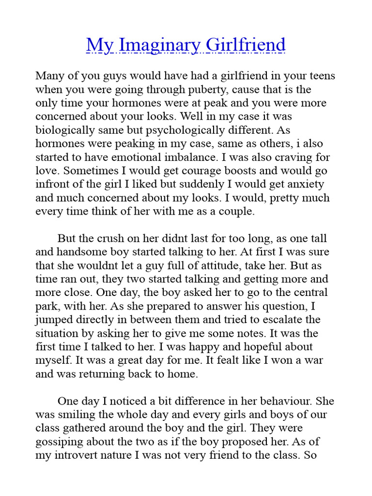 My Imaginary Girlfriend | PDF | Self-Improvement