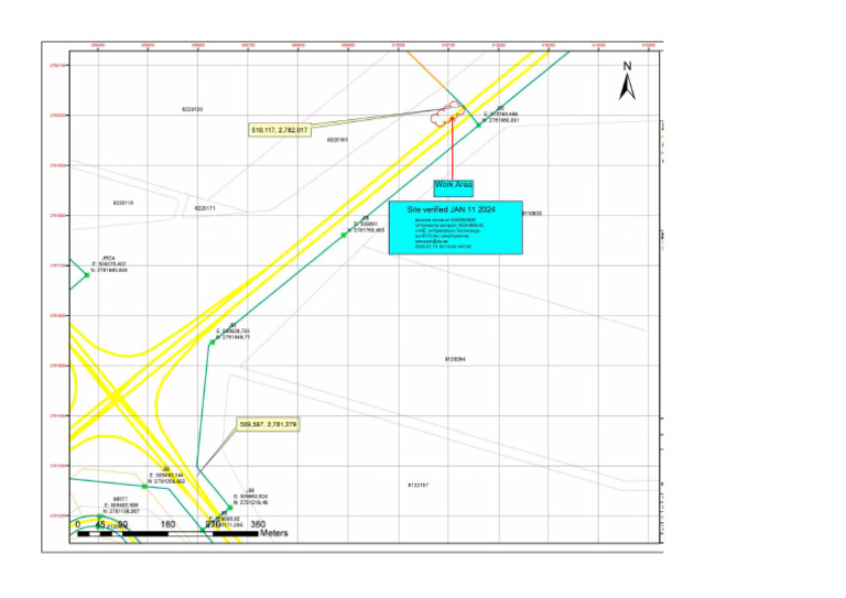 Sample MAP Drawing For Telecommunication Line | PDF