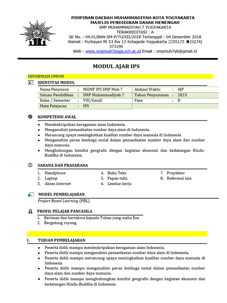 Modul Ajar P5 Tema Gaya Hidup Berkelanjutan | PDF | Karier & Perkembangan