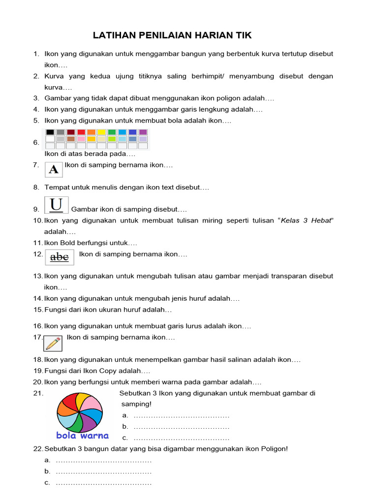 Latihan Soal PH TIK Bab 3 | PDF