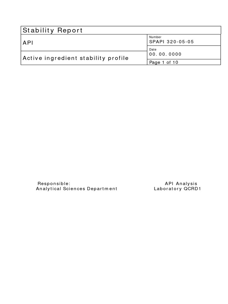 Bonus - Stability Profile Template | Download Free PDF | Pharmaceutical ...